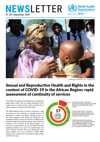 Sexual And Reproductive Health And Rights Newsletter First Issue